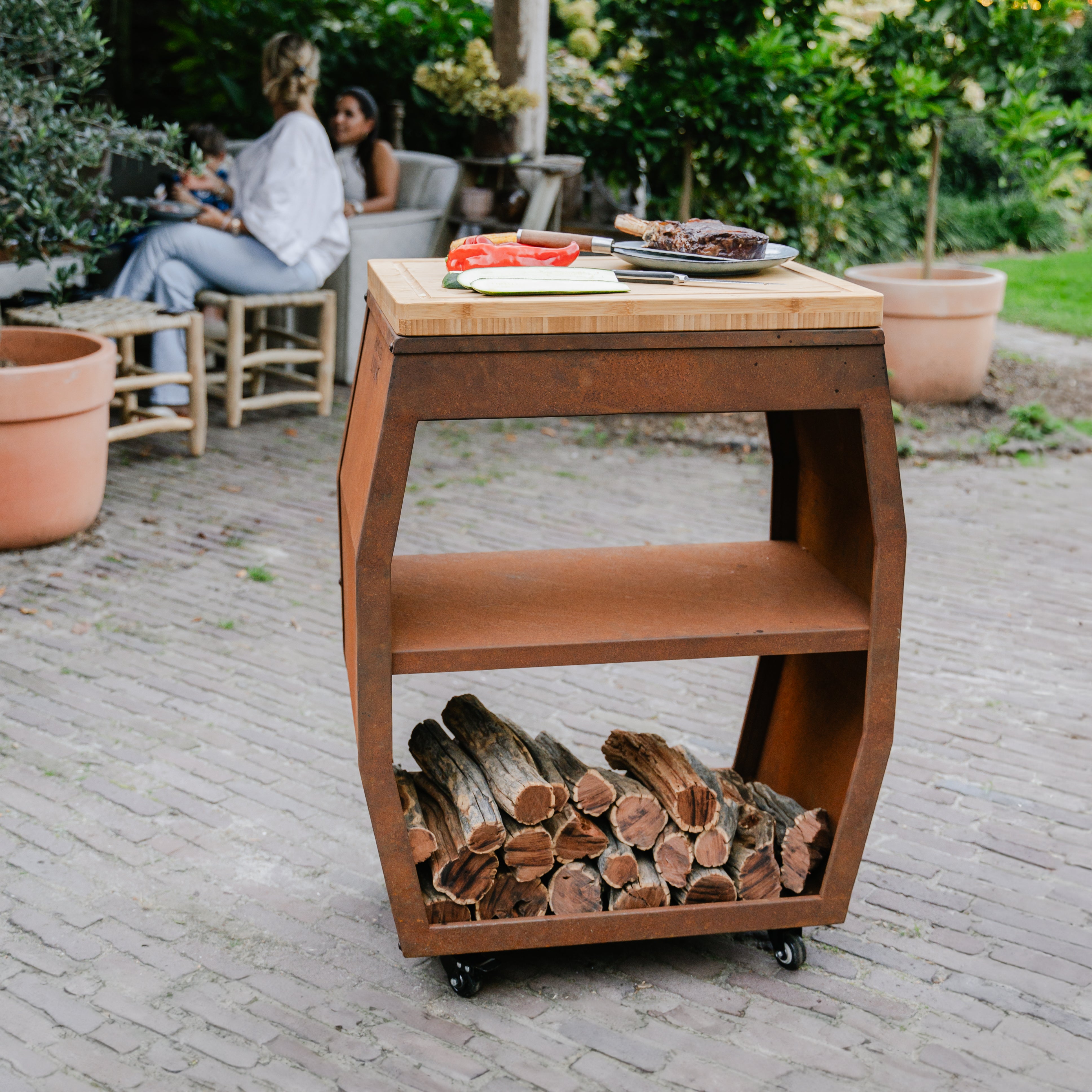 BBQ Plancha Tafel - Tabla Cortar Cortenstaal – BBQ-Plancha.com